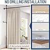 KELIXU Room Divider Curtain Rod No Drilling, 4-10ft (W) x 4-10ft (H ...