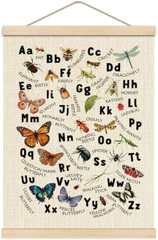 Amazon.com: HKTZM Insect Alphabet Wall Decor, Animal Nursery Decor ...
