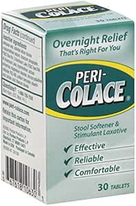 Amazon.com: Peri-Colace Stool Softener/Stimulant Laxative, Tablets, 30 ct.