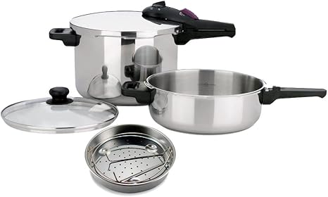 Amazon.com: Fagor Splendid 2-in-1 5 Piece Pressure Cooker Set: Home ...