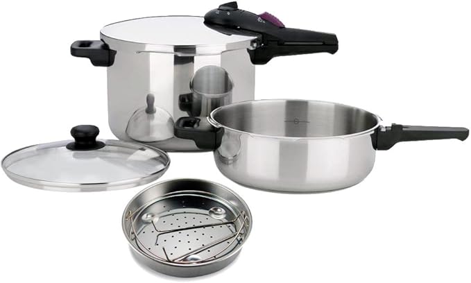 Amazon.com: Fagor Splendid 2-in-1 5 Piece Pressure Cooker Set: Home ...
