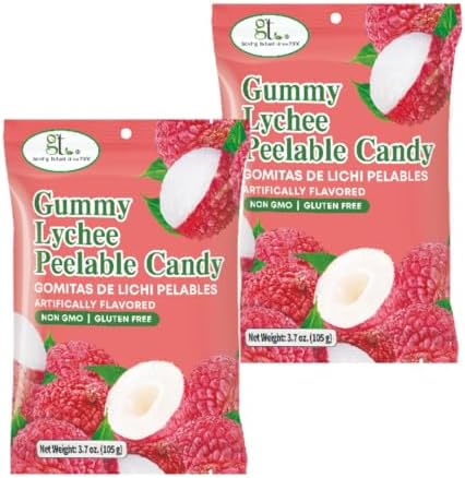 Amazon.com : GT Gummy Lychee Peelable Candy, 3.7 oz, Non GMO, Gluten ...