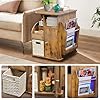 Amazon.com: TooCust Rotating End Table with Storage, Rotating Side ...