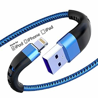 Short iPhone Charger 0.3M, Apple MFi Certified, 3Pack 1ft USB to ...