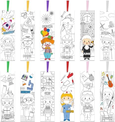 Amazon.com: Outus 108 Pcs Color Your Own Inspirational Bookmarks for ...