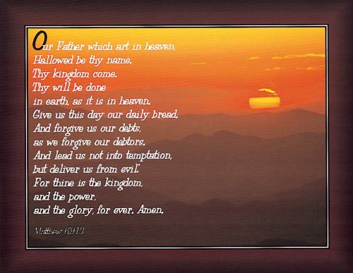 Ten Commandments/Lord's Prayer Poster Set: Each Poster Measures 17 X 22 ...