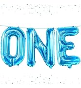 Amazon.com: KatchOn, Blue and Gold Happy 16th Birthday Banner Boy ...