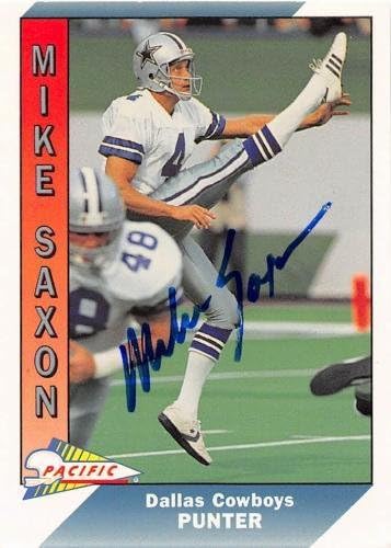 Mike Saxon autographed Football Card (Dallas Cowboys) 1991 Pacific #105 ...