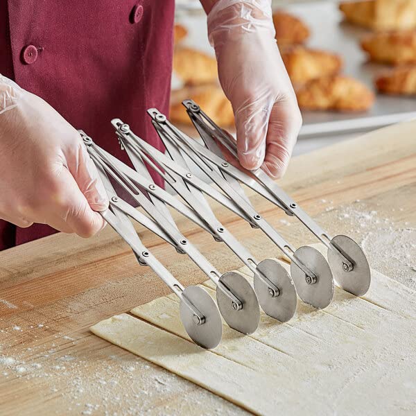 Snapklik.com : 5-Wheel Stainless Steel Adjustable Dough Divider- Pastry ...