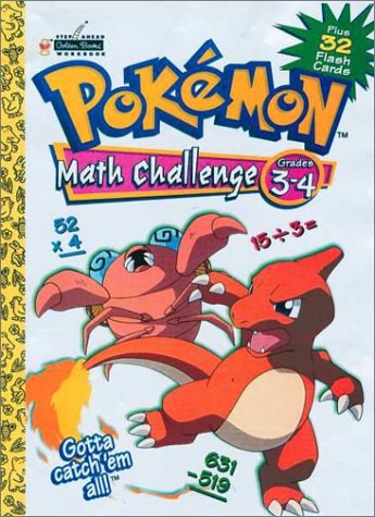 Pokemon Math Challenge Grades 3-4 Plus 32 Flash Cards: Golden Books ...