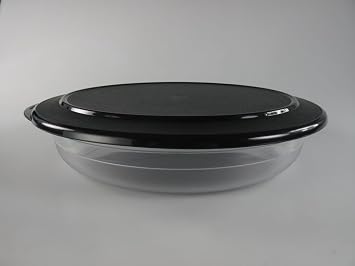 TUPPERWARE Tafelperle 2L Schwarz Flach Ohne Rand Schale Servieren ...