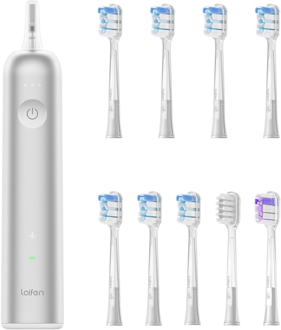 Amazon.com : Laifen Wave Electric Toothbrush (Aluminum Alloy) with 3 ...
