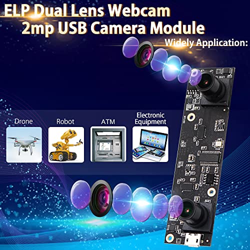 Buy ELP 1080P Dual Lens USB Camera Module 3D Stereo PC Camera for ...