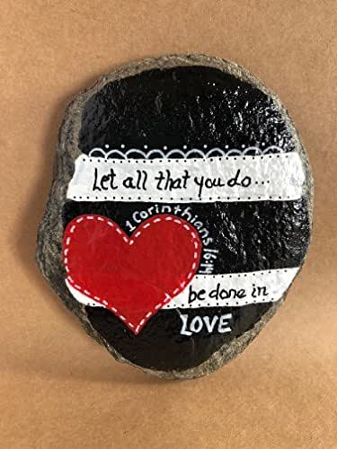 Amazon.com: Valentine's Day Bible Verse Painted Rock : Handmade Products