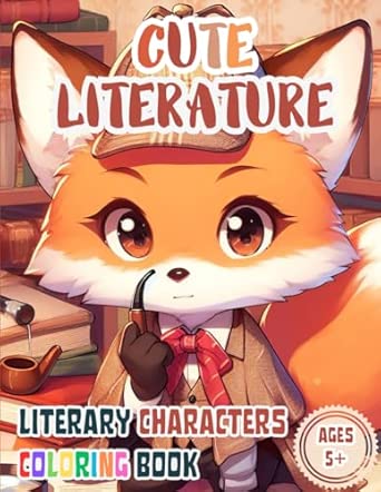 Amazon.com: Cute Literature Coloring Book: 39 Adorable Animals Dressed ...