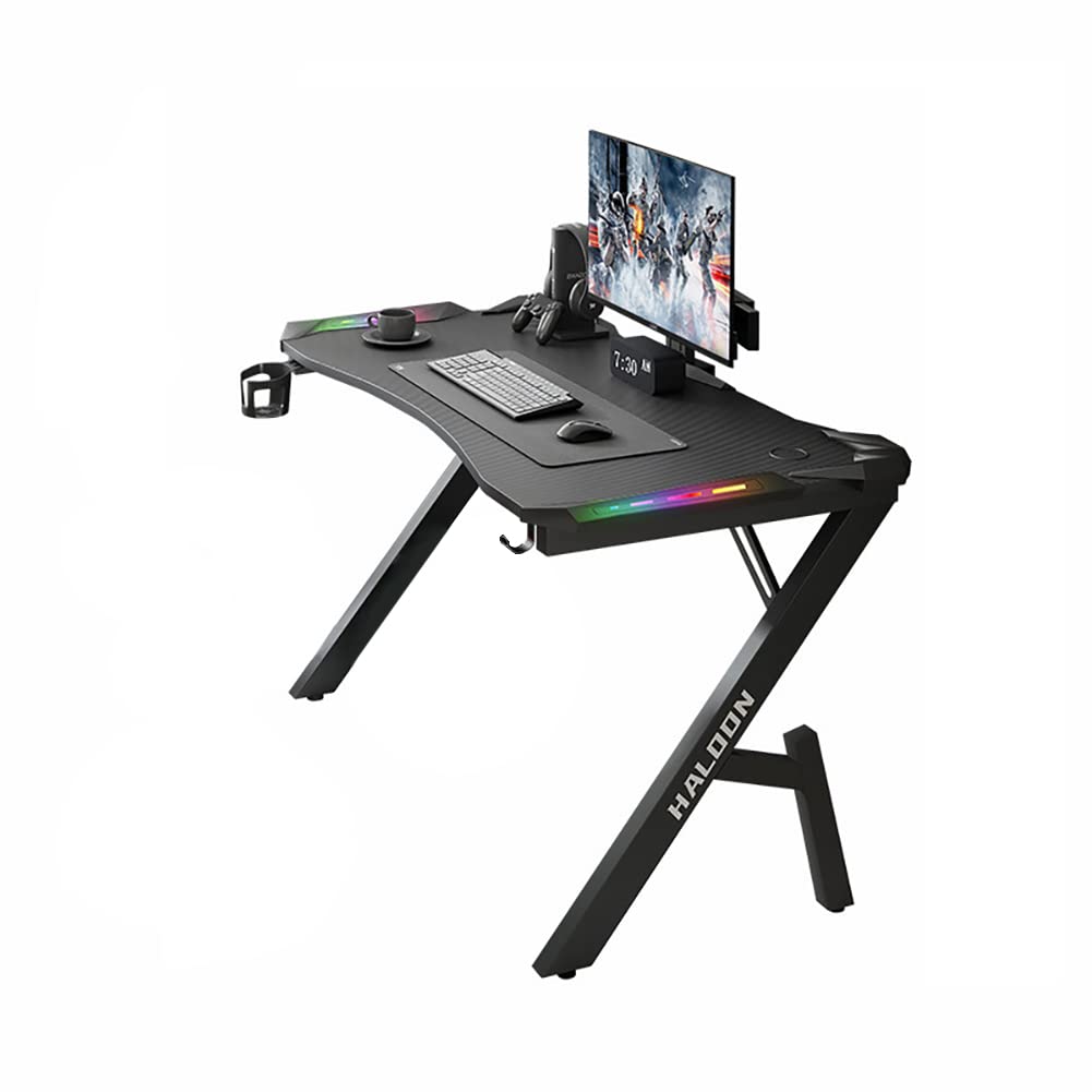Buy SYGA RGB Gaming Table Ergonomic Computer Table Black Armor and RGB ...