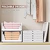 Amazon.com: 5 Pack Folding Closet Organizers Storage Box, Stackable ...
