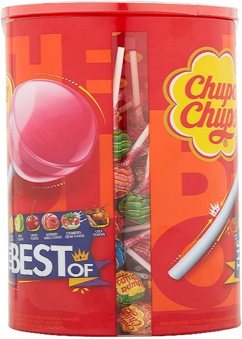 Chupa Chups Assorted Flavour Lollipops 100pcs Jar, 1200g : Amazon.in ...