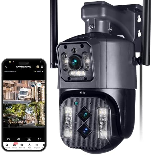 Amazon.com : FWQIN 4K 8MP PTZ Outdoor Surveillance Camera WiFi, Instant ...