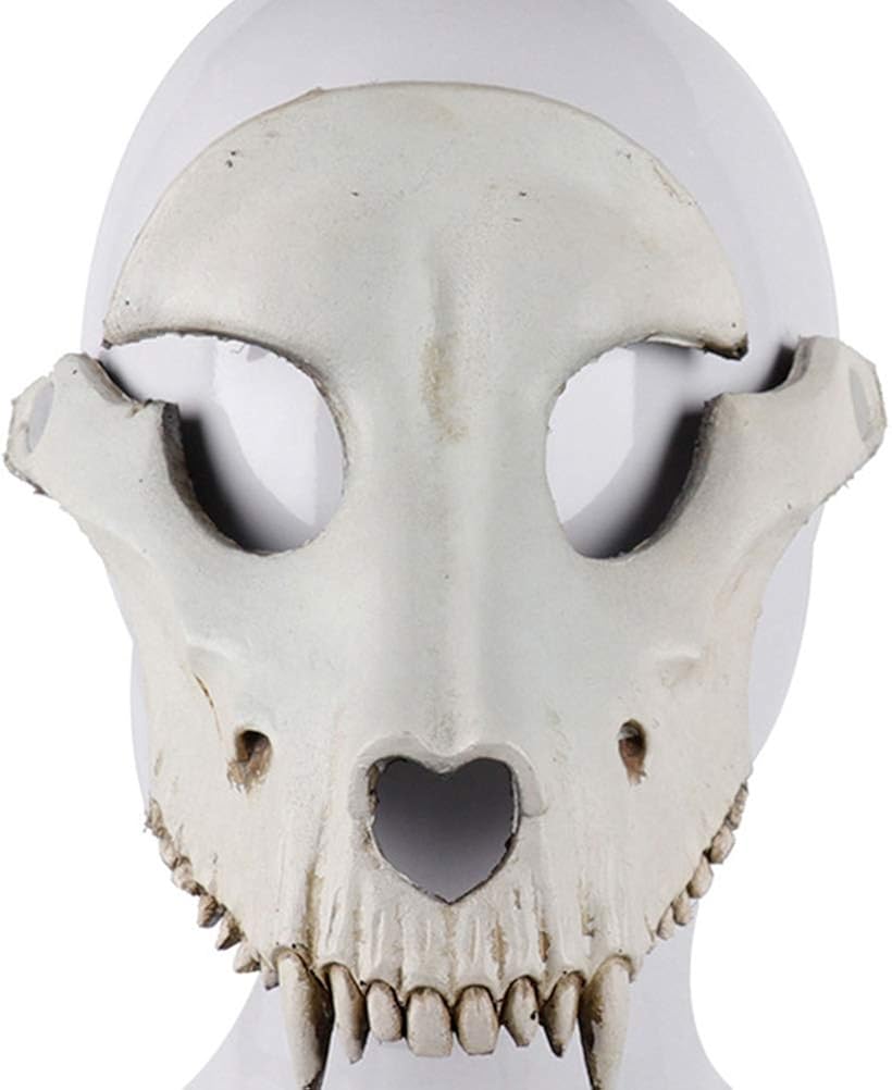 Amazon.com: Amosfun Sheep Head Mask Halloween Sheep Skull Cosplay Mask ...