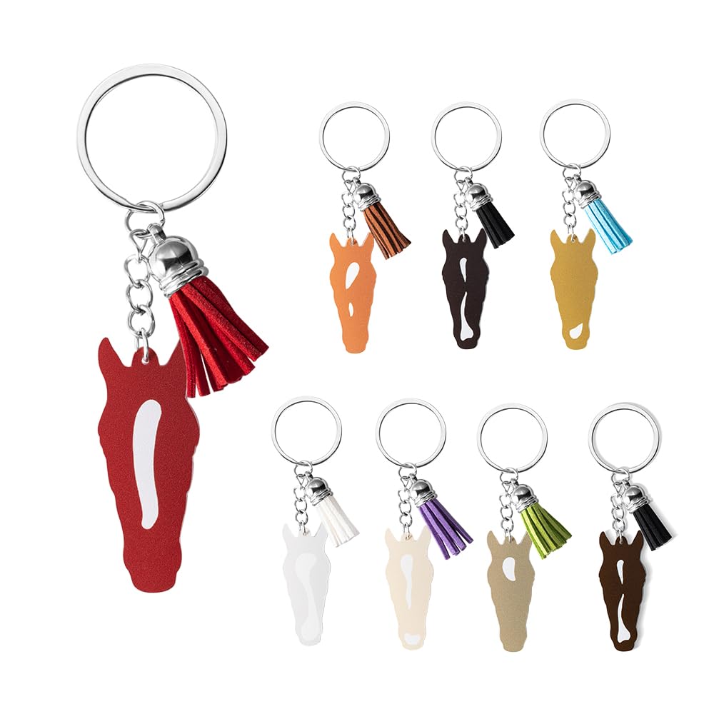 Amazon.com: ipetlive Personalized Horse Face Keychain With Tassel ...