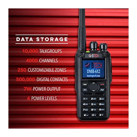 BTECH DMR-6X2 PRO DMR & Analog Two-Way Radio (Bluetooth + GPS) USB-C ...