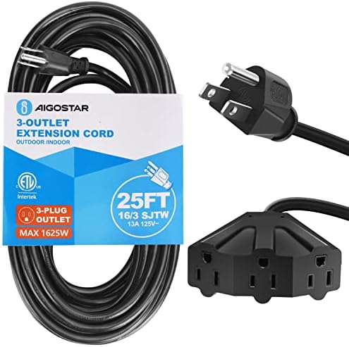 KUNCAN Power Cord Extension Y Splitter - 2 Way Outlet Adapter NEMA 5 ...