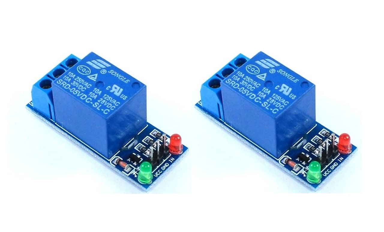 ERH India (2 Pcs) 5v DC Relay Module for Arduino ARM PIC AVR MCU with ...