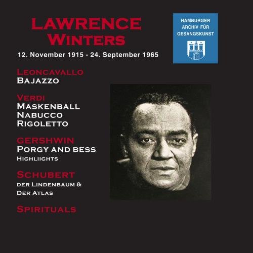 Lawrence Winters Arias, Lieder & Spirituals, Historical Recordings from ...