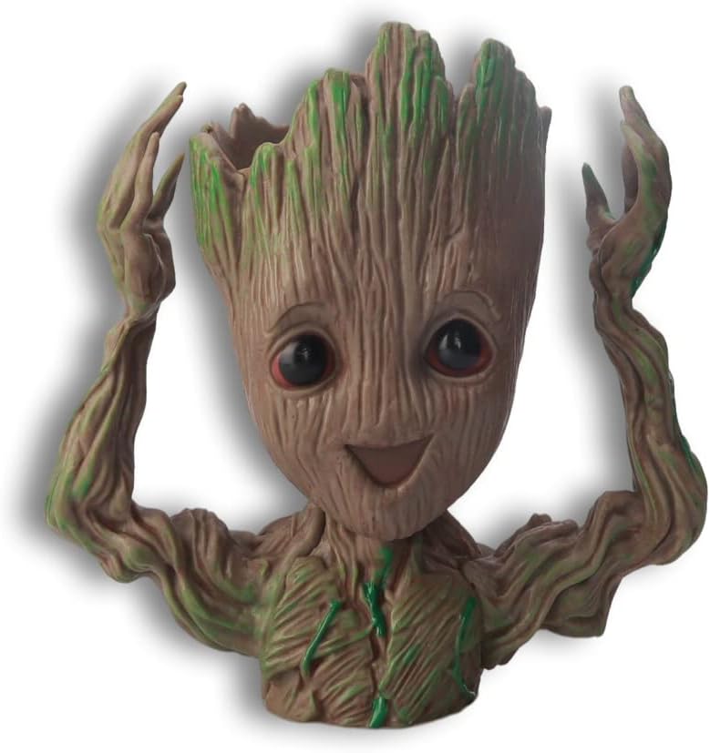 Amazon.com : ZEshops Fairy Garden Groot Flower Pot with Hole Figurine ...