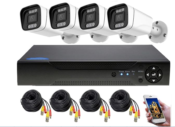 Amazon.com : 4CH 4K 8MP AHD Wired Security Camera 8.0MP DVR Kit ...