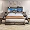 Amazon.com: AMERLIFE Full Bed Frame with 4 Storage Drawers, LED Bed ...