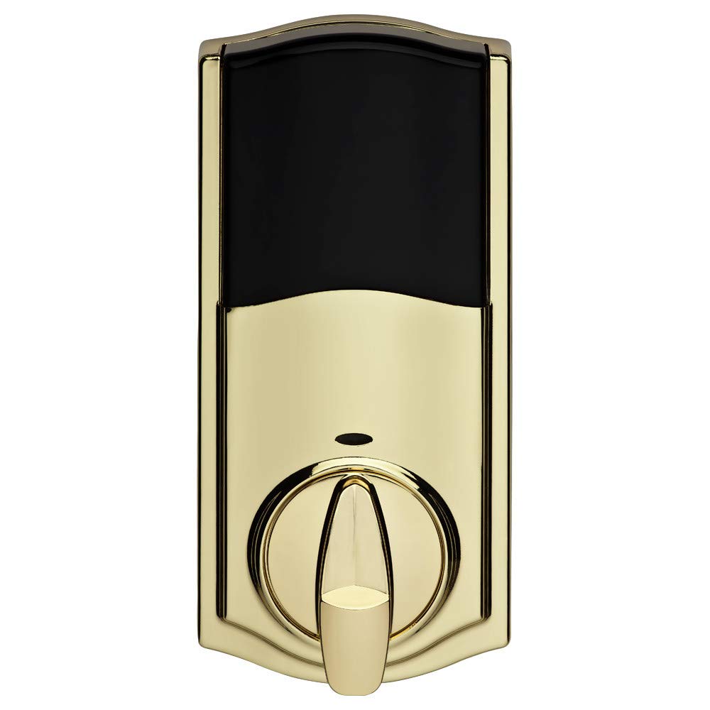 Kwikset 99140-022 SmartCode 914 Z-Wave Plus Deadbolt, Polished Brass
