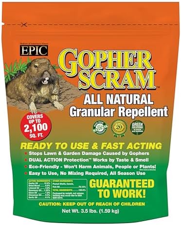 Amazon.com : Gopher Scram All Natural Granular Repellent - All-Natural ...