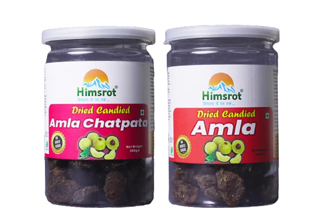 Himsrot Dried Candied Natural Amla & Amla Chatpata Candy | Rich in ...