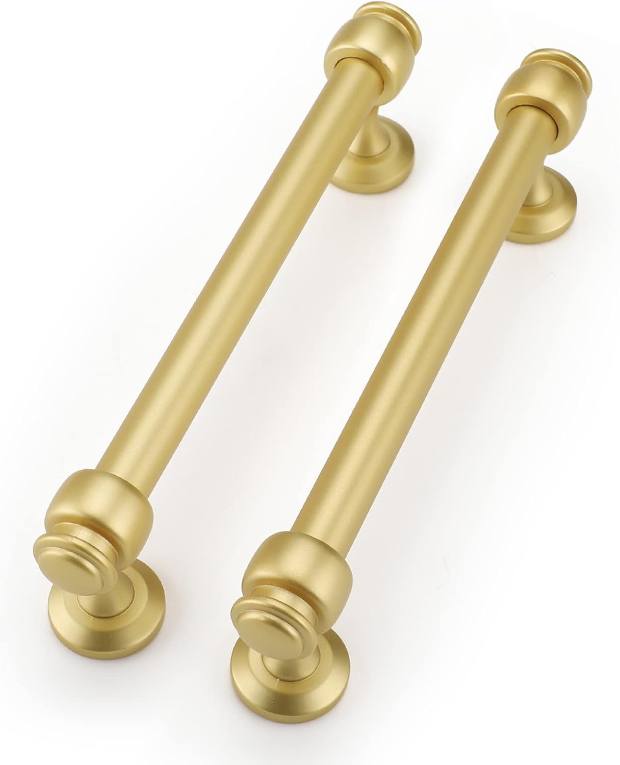 Haliwu 10 Pack Gold Cabinet Handles, Brushed Brass Cabinet Pulls Gold ...