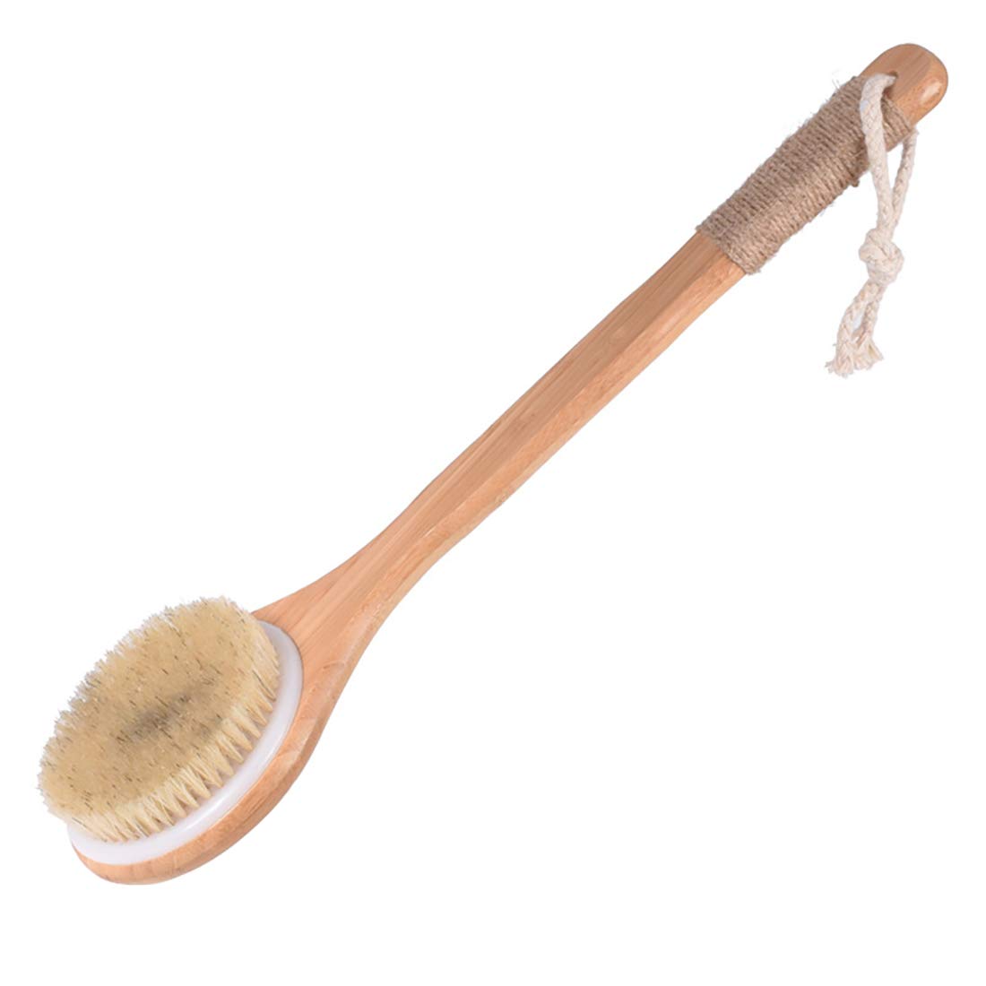 Body Brush Long Handle Bamboo Bath Brush With Soft Boar Bristles - Back ...