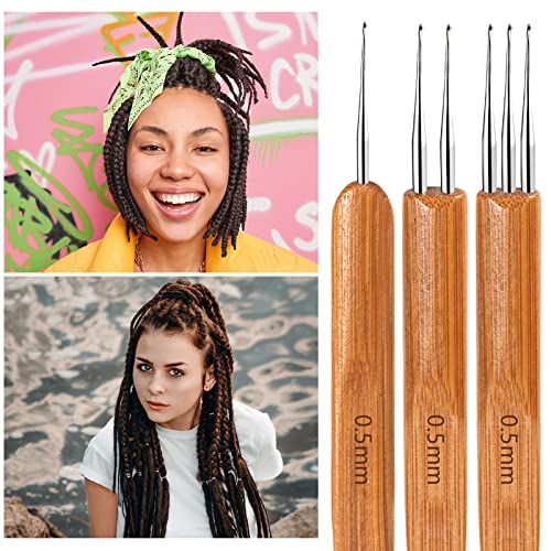 9Pcs Dreadlock Crochet Hook Tool, Durable Dreadlock Crochet Needle with ...