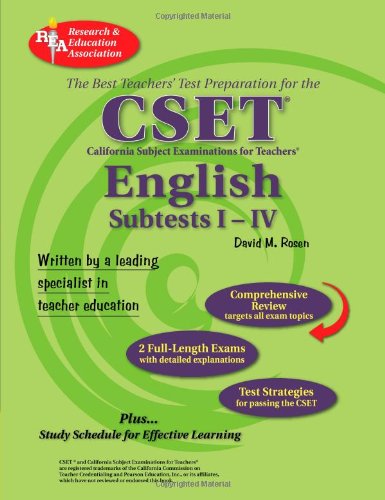 CSET: English Subtests I-IV (CSET Teacher Certification Test Prep ...