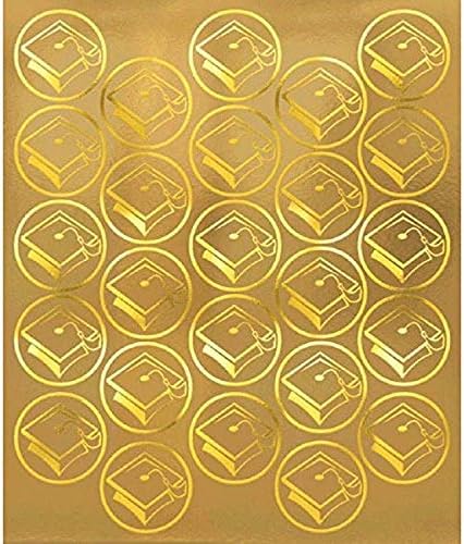 Amazon.com: 360 Pcs Grad Metallic Sticker Graduation Cap Stickers Gold ...