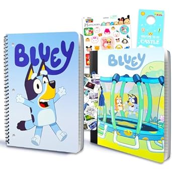 Bluey Notebook Set - Bundle of Journal & Composition Notebook, Stickers ...