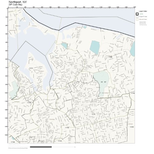 Zip Code Wall Map Of Northport Ny Zip Code Map | Desertcart Botswana