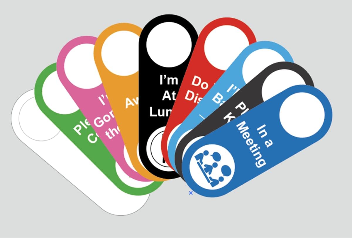 Amazon.com : STATUS SPINNER Out of Office Wheel Sign for Door, Office ...