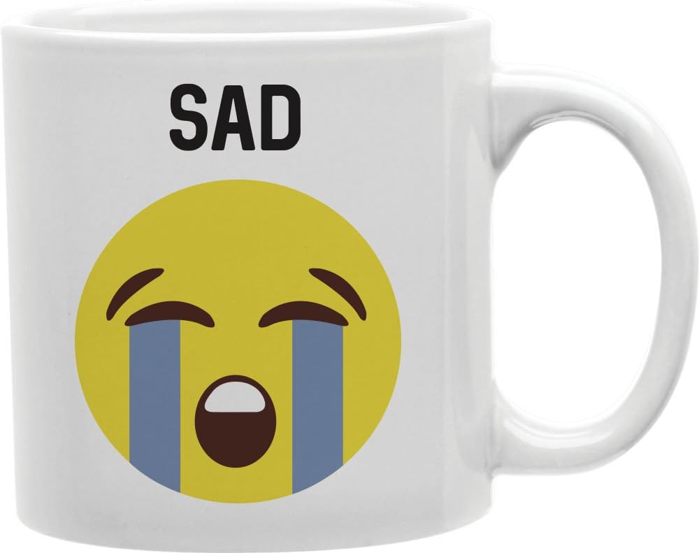 Amazon.com | Imaginarium Goods CMG11-IGC-SAD Sad - Sad Worded Emoji Mug ...