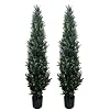 Amazon.com: Artificial 5 Foot Tall Cedar Cypress Pine Spruce Evergreen ...
