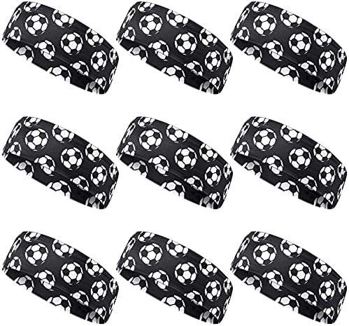 Amazon.com: WILLBOND 9 Pieces Soccer Headbands for Girls Boys Elastic ...