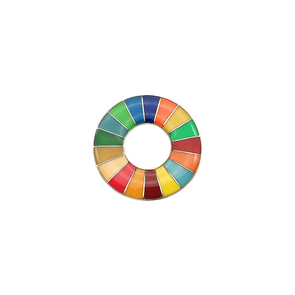 Wowowo Sdgs Rainbow Pin The Sustainable Development Goals Brooch United ...