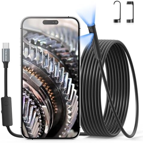 Amazon.com: Borescope Camera with Light, Teslong USB C Snake Endoscope ...