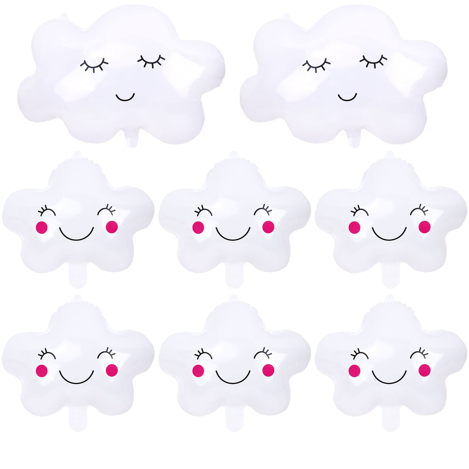 Amazon.com: 17PCS White Cloud Balloons Shaped Mylar Foil, LIOUCBD Large ...