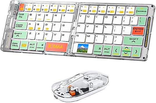 Amazon.com: Wireless BT Foldable Keyboard and Mouse Combo,Ultra Slim ...